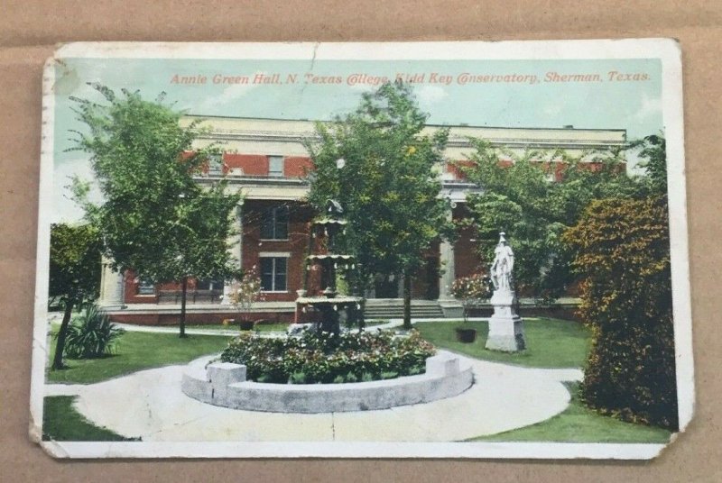 .01 PC 1916 Used Annie Green Hall, N.Texas College, Kidd KEY Conserv ...