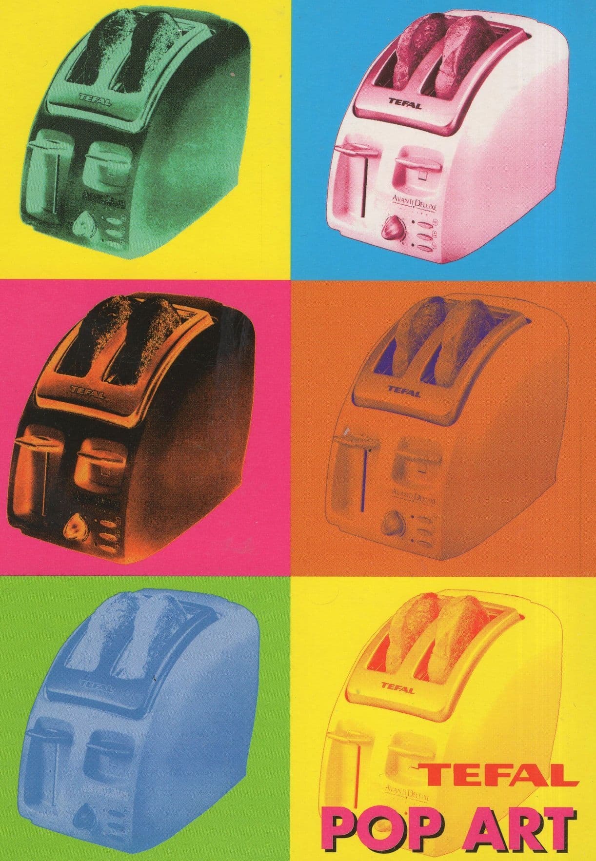 Tefal Toaster Pop Art Andy Warhol Comic Advertising Postcard | Topics ...