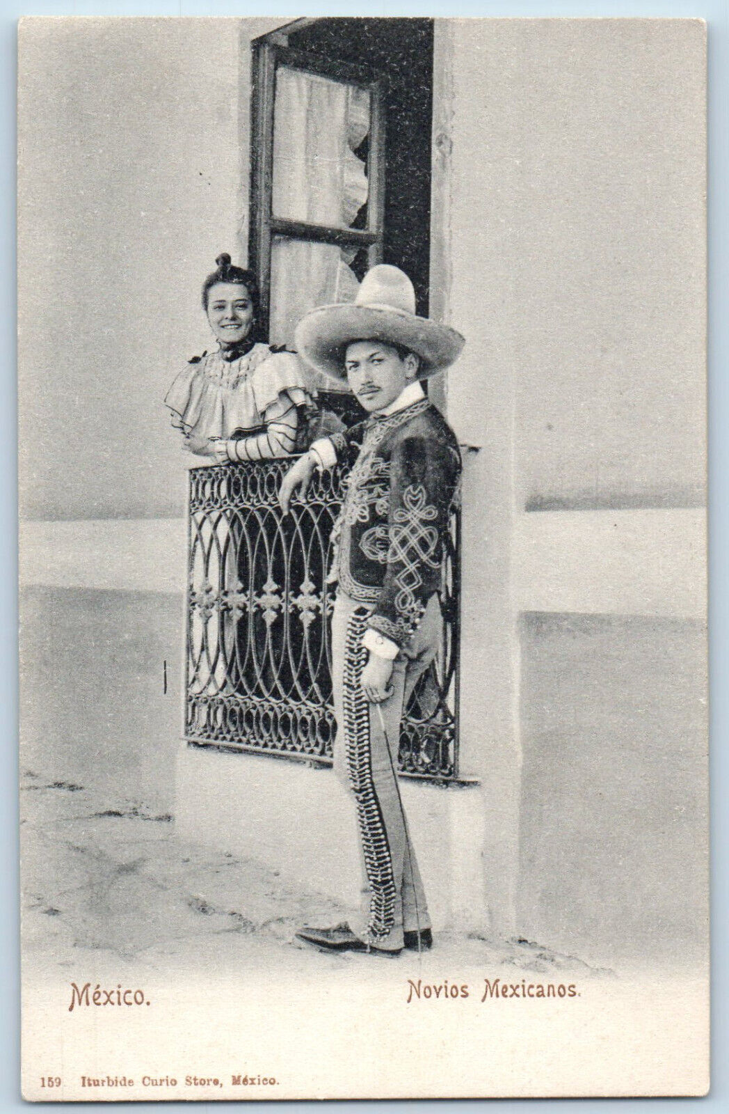 Mexico Postcard Mexican Boyfriend Wearing Traditional Attire c1940's ...