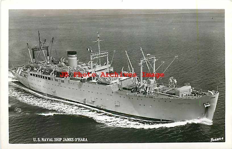 US Naval Ship, RPPC, Frederick Funston-class Attack Transport James O ...
