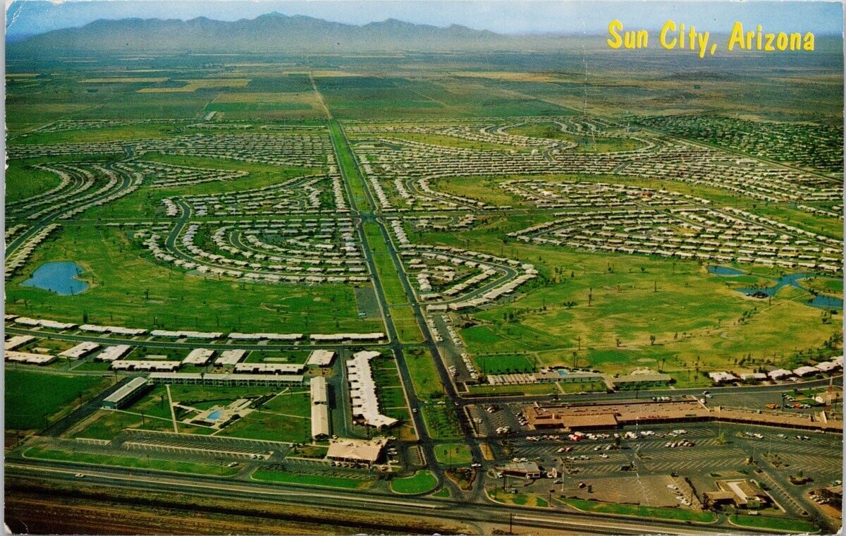 Sun City AZ Arizona Aerial View Del Webb's Sun City Postcard H21 ...