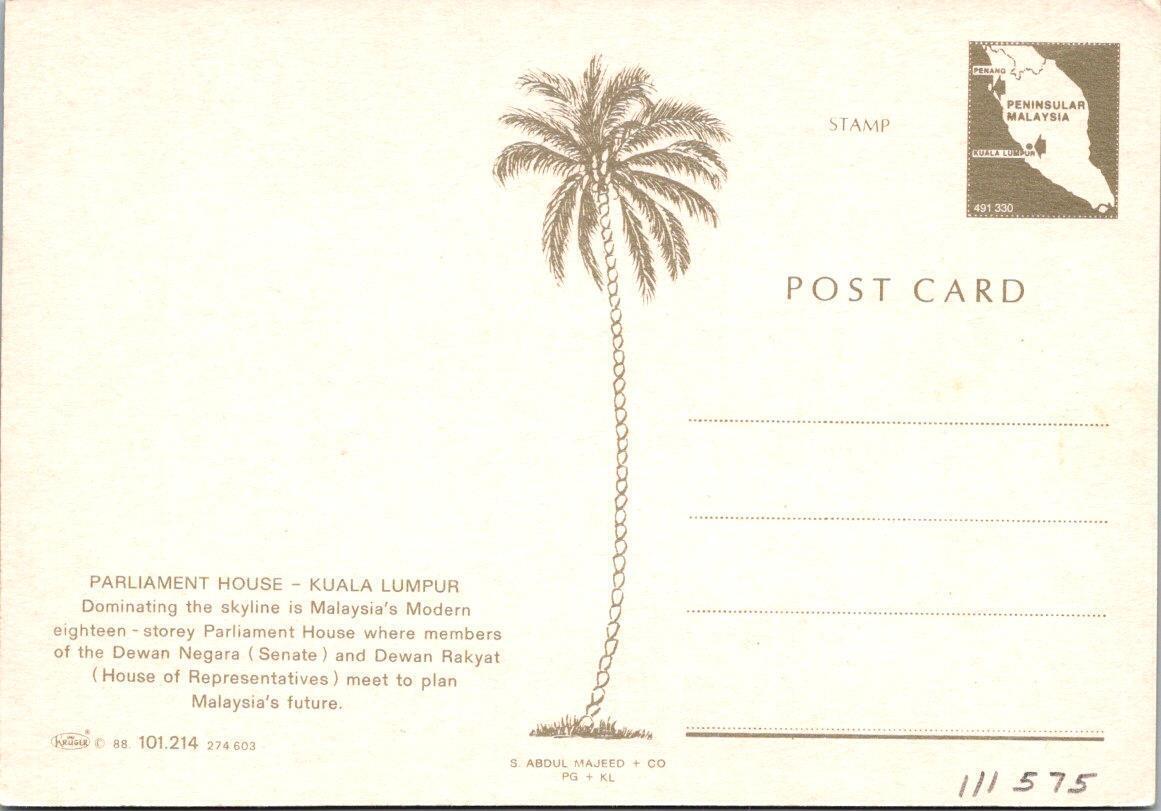 2~4X6 Postcards Kuala Lumpur, Malaysia PARLIAMENT HOUSE & RAILWAY ...