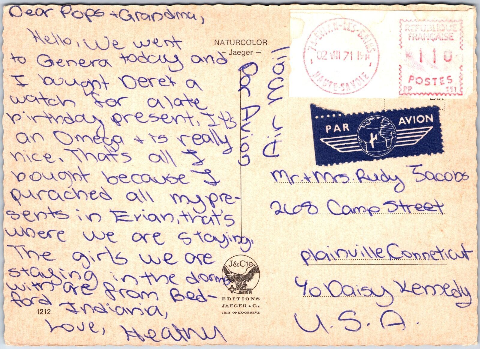 Vintage Continental Sized Postcard Colorful Flowers of Geneva ...