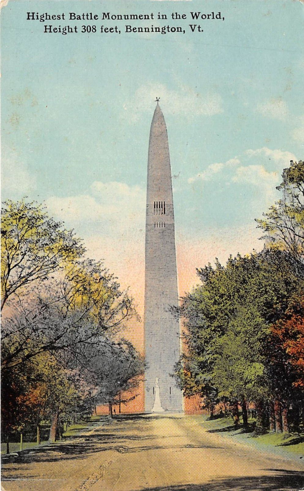 Bennington Vermont 1911 Postcard Highest Battle Monument In The World ...