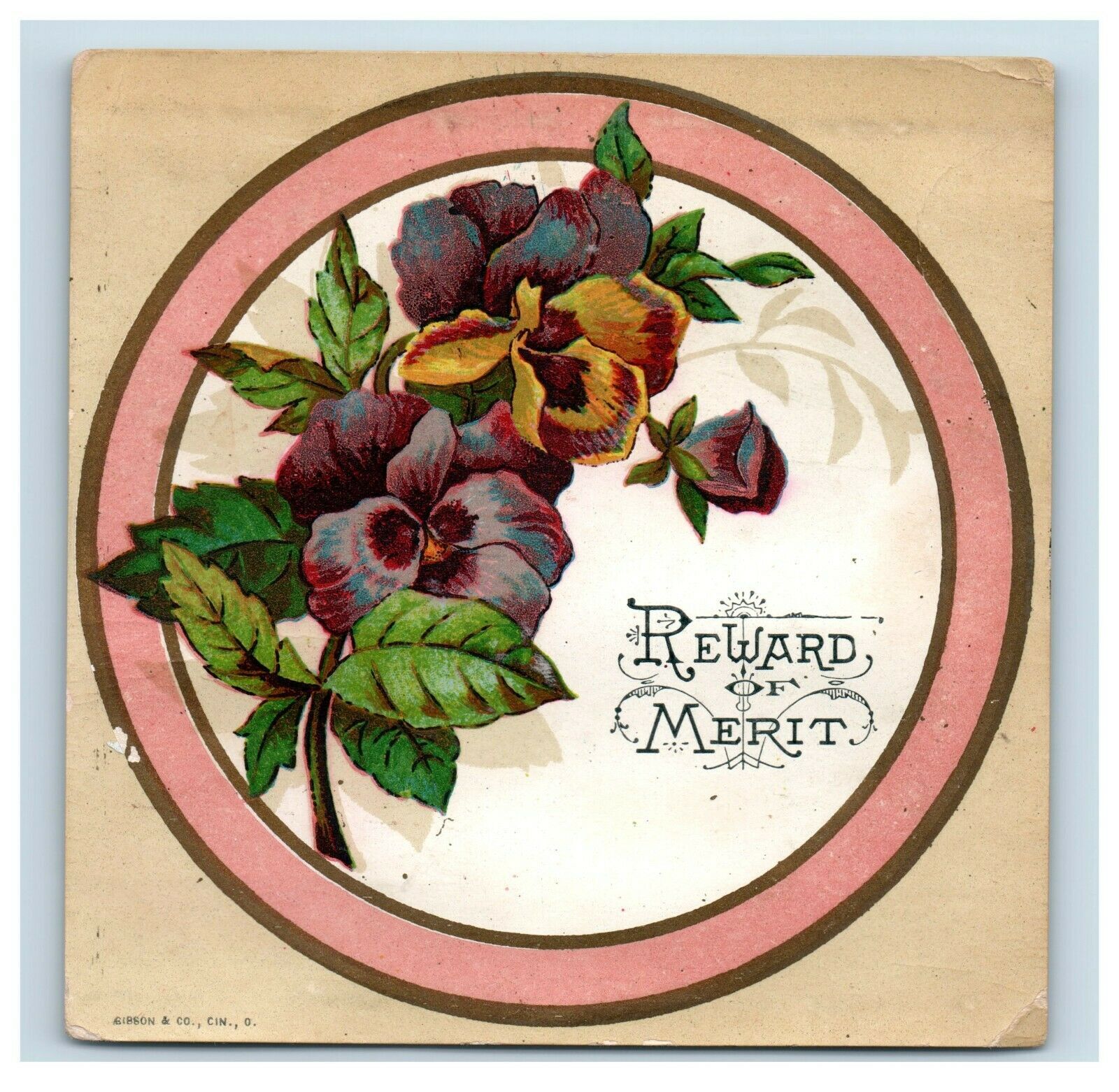 1880s Victorian Reward Of Merit Cards Birds Pansies Swan Ship Lot Of 10 ...