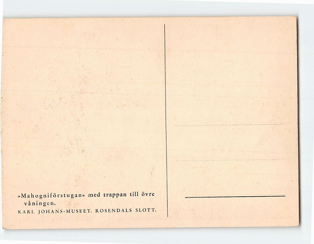 Postcard "Mahogniförstugan", Karl Johans-Museet, Rosendals Slott ...