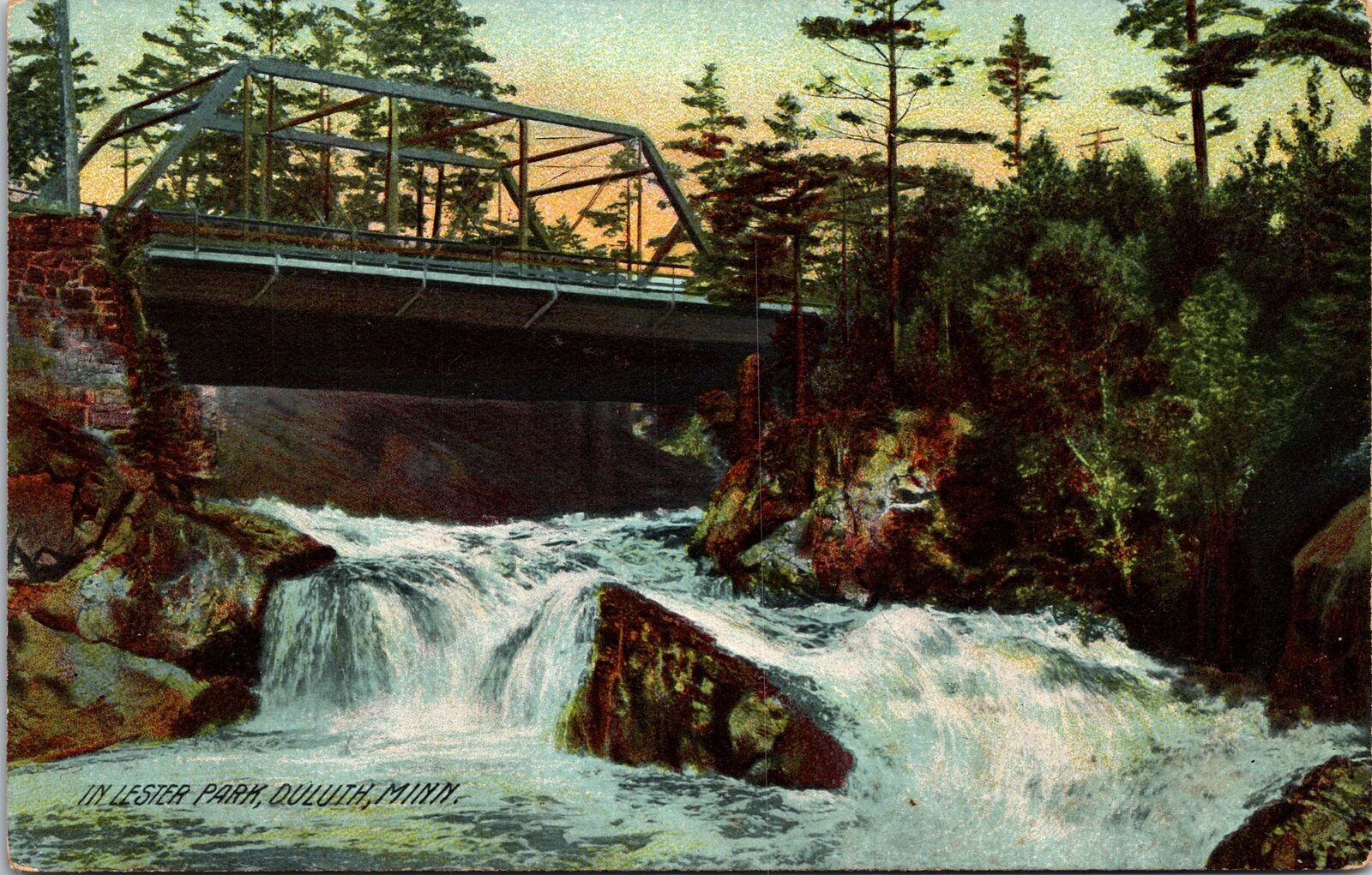 Vintage Postcard the Bridge at Lester Park Duluth Minnesota C. 1910 ...