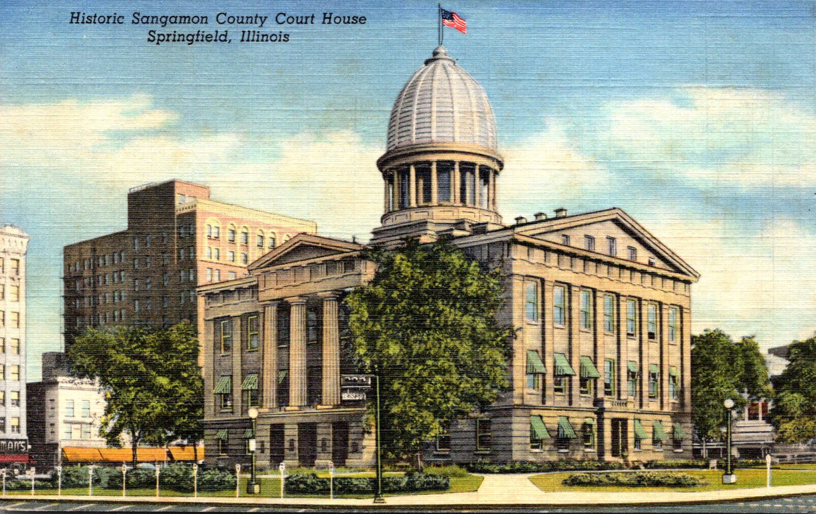 Illinois Springfield Sangamon County Court House Curteich | United ...