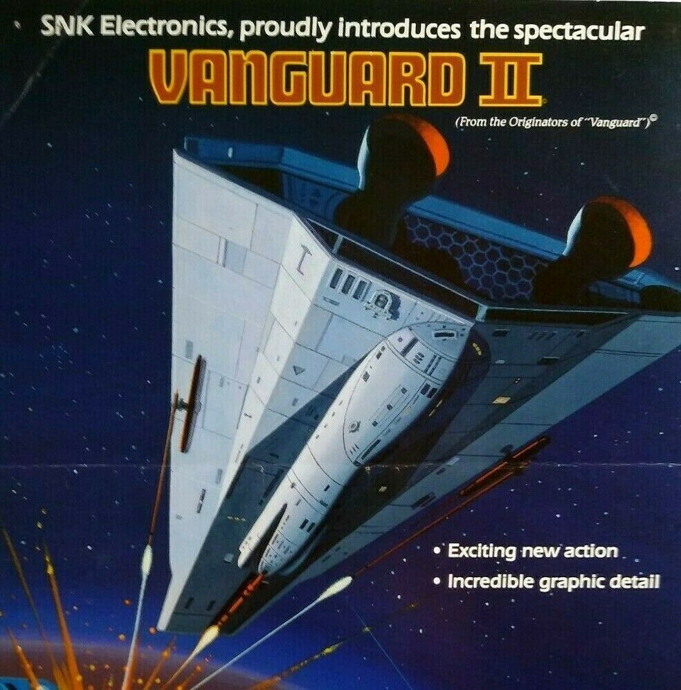 Vanguard II Arcade Flyer Original SNK Video Game Art Print Sheet Promo ...