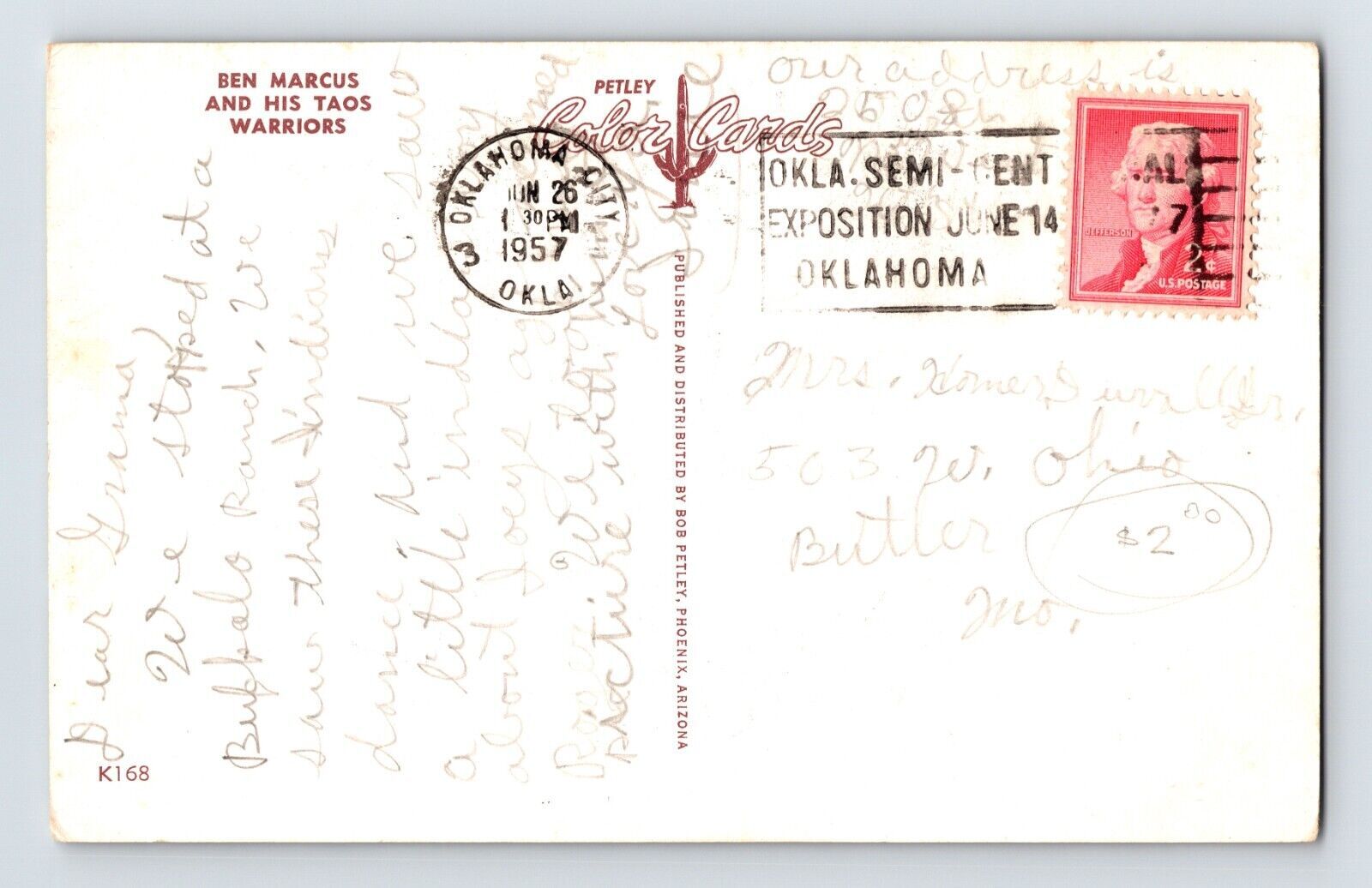 Postcard Ben Marcus Native American Indian Taos Warriors 1960s Unposted ...