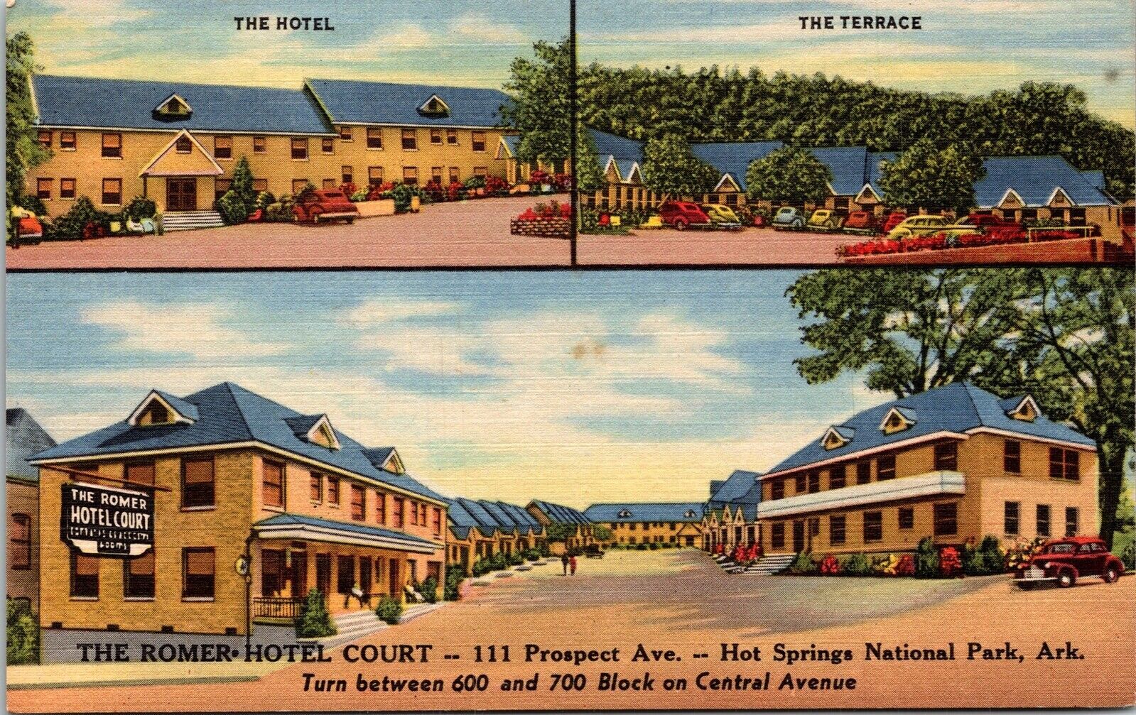 Romer Hotel Court Hot Springs National Park Arkansas Multi View Linen ...