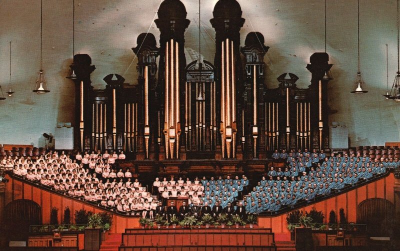 Vintage Postcard World Famous Tabernacle Choir & Organ On Temple Square ...