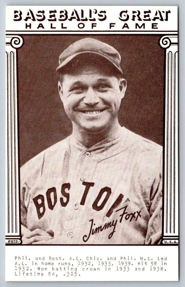 1974 Jimmy Foxx Baseball's Great Hall of Fame Postcard | Other ...