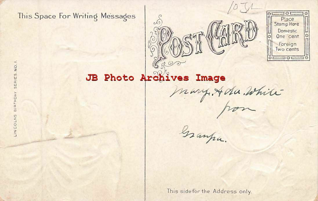 Abraham Lincoln, Nash Birthday Series No 1, Martyred President | United ...