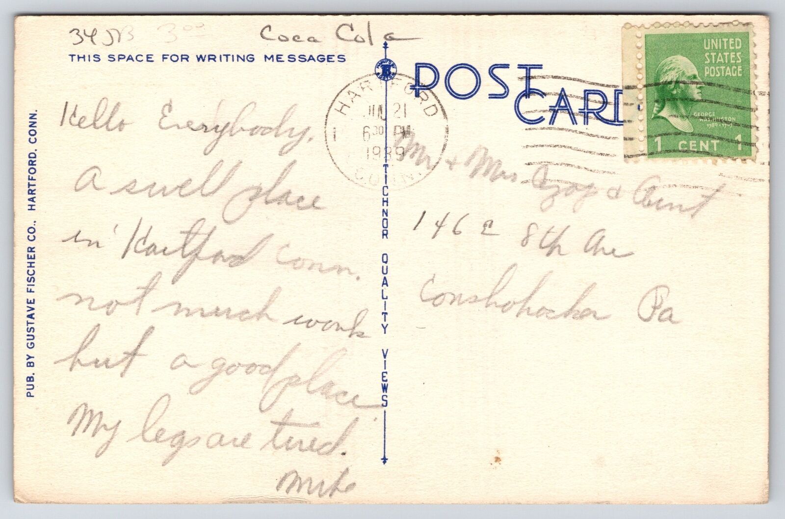 1939 Main Street Looking West Hartford Connecticut CT Shopping Centers ...