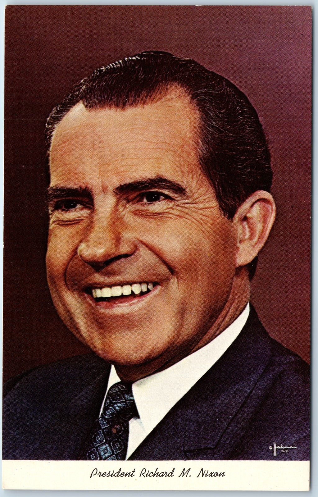 1969 President Richard Nixon Portrait Born History Info Jan. 9th, 1913 ...