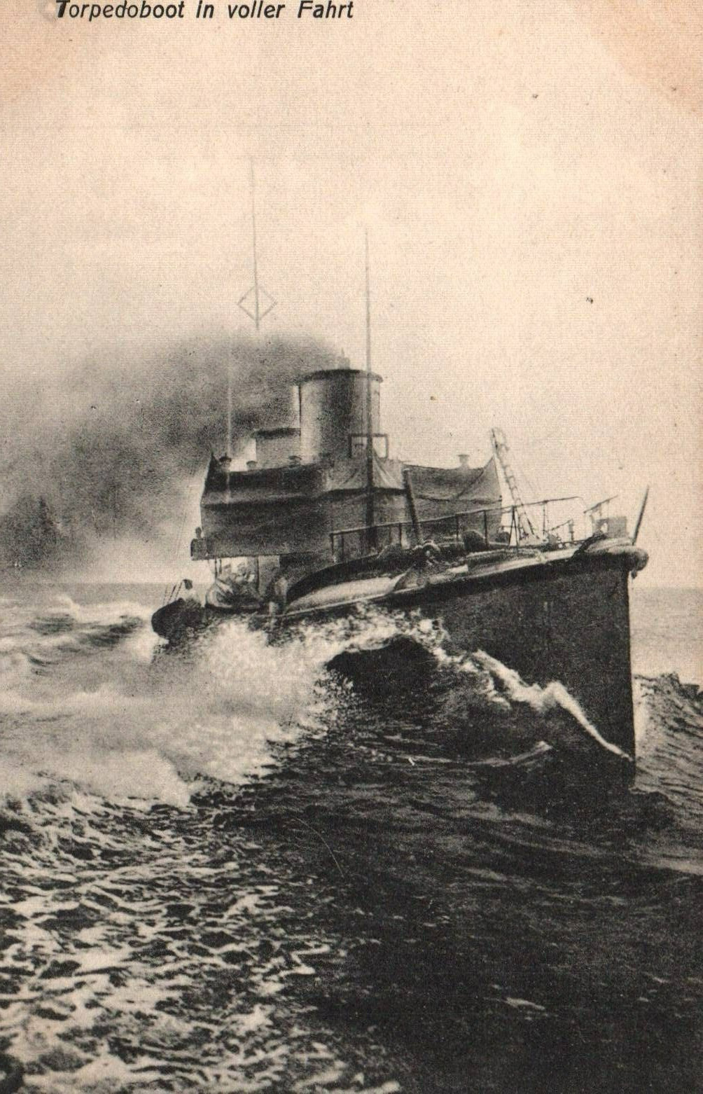 WWI German Imperial Navy Torpedo Boat at Full Speed Lovely Art | Europe ...