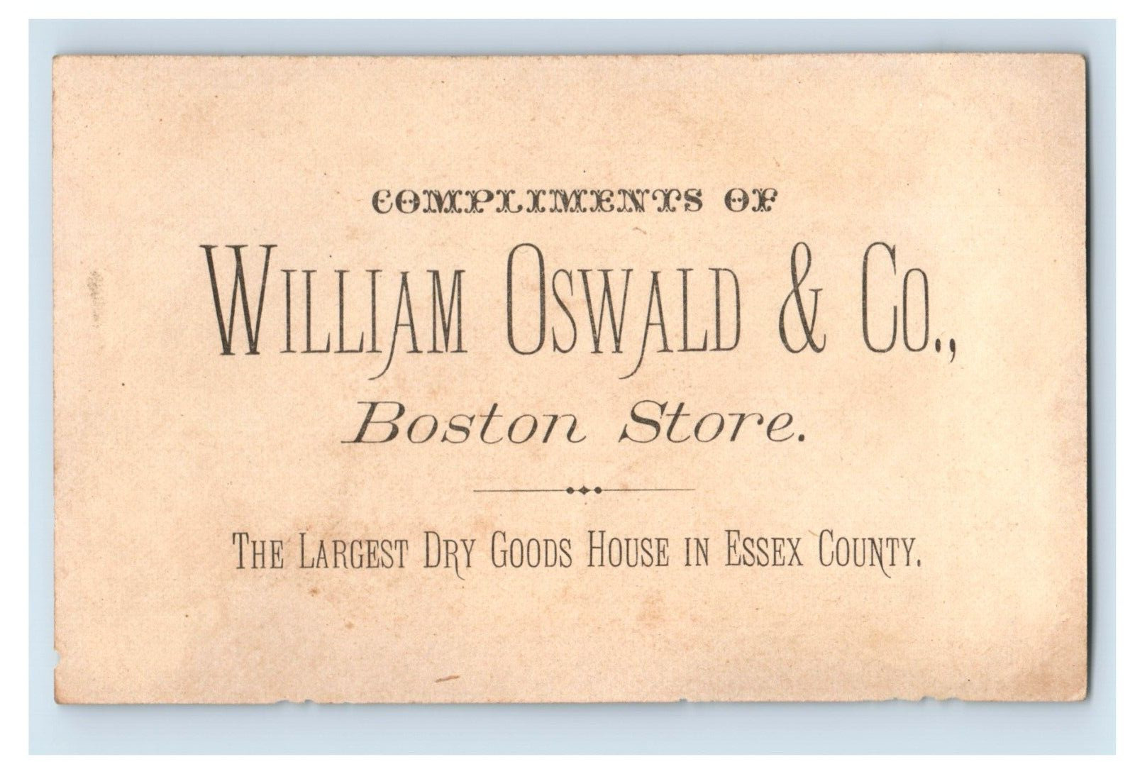 1881 William Oswald & Co. Dry Goods House Male Cats Fighting F141 ...