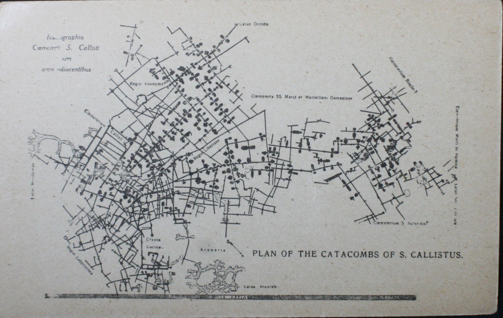Plan of the Catacomb of Saint Callistus | Topics - Religious ...