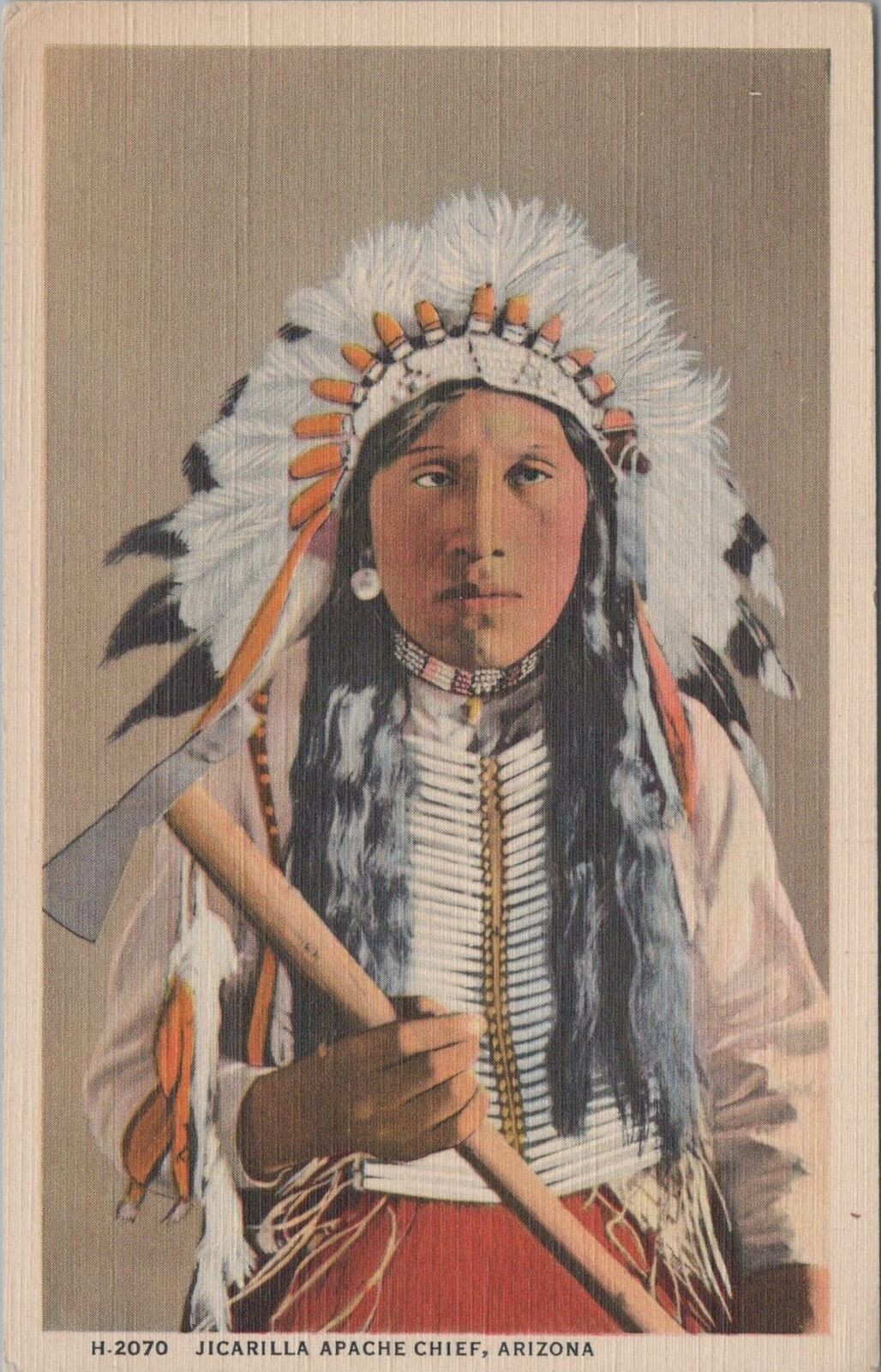 Postcard Native American Jicarilla Apache Chief Arizona AZ | Topics ...
