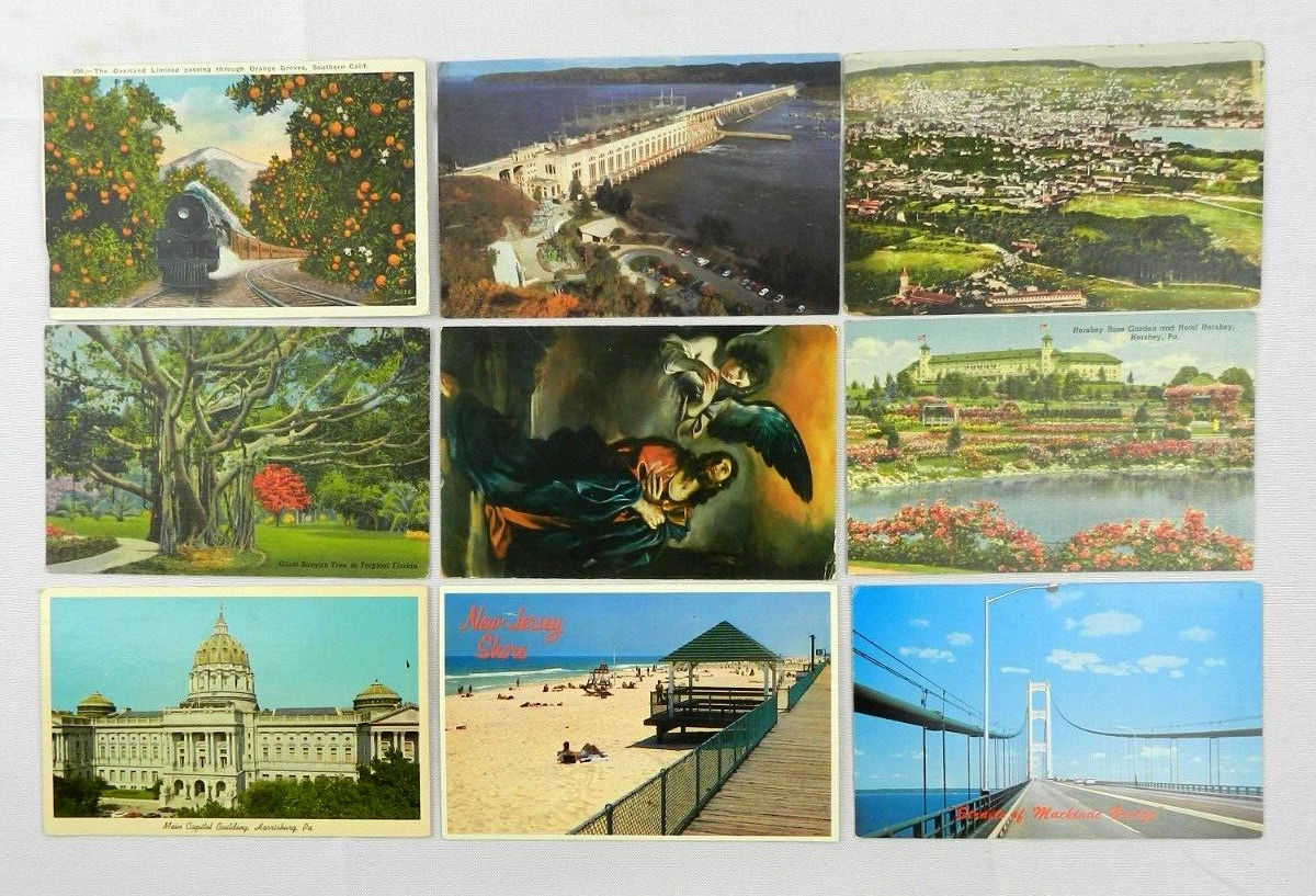 Huge Lot Postcards 1000+ U.S.A. Towns Streets Landscape States Holiday ...