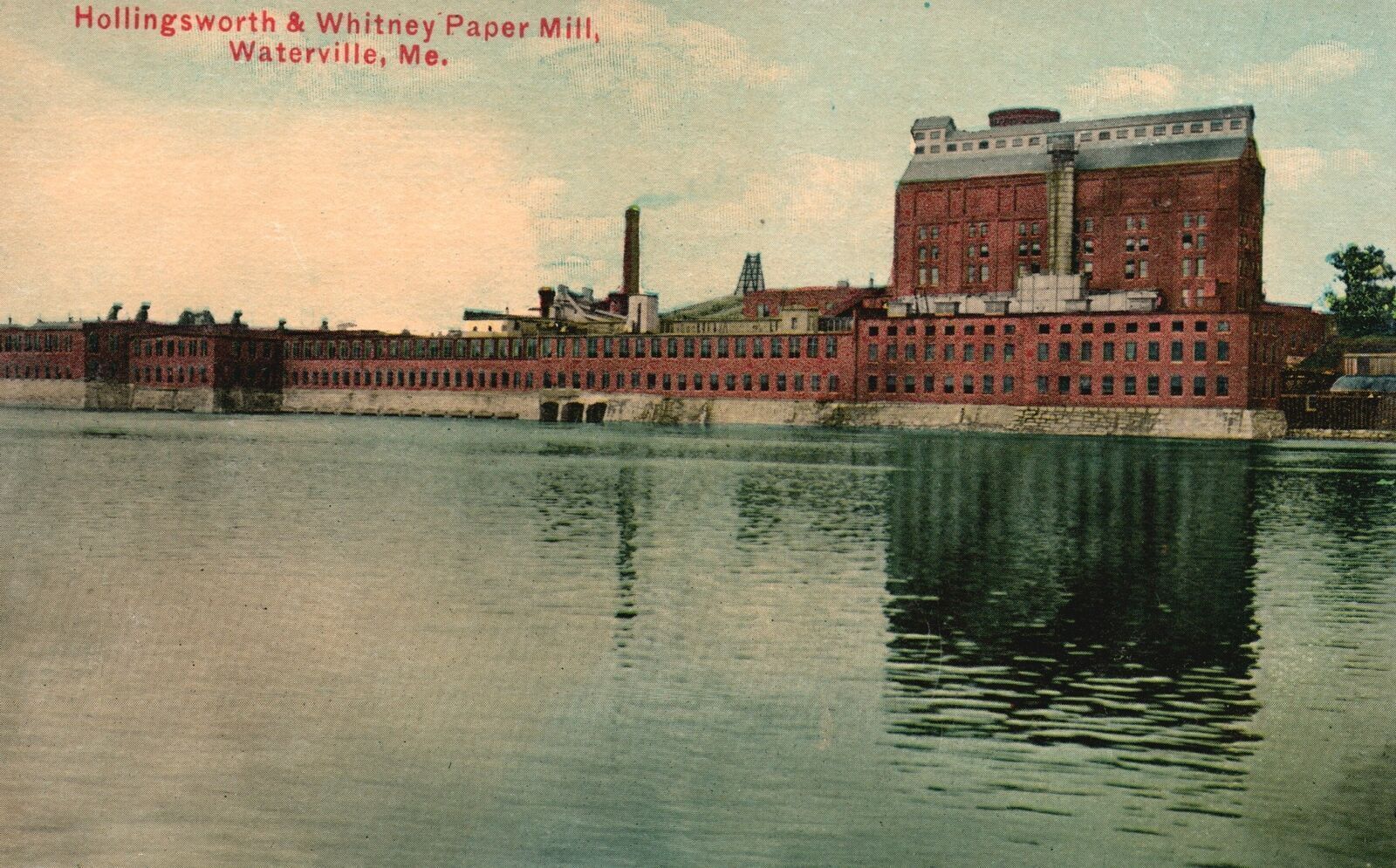 Vintage Postcard 1910's Hollingsworth & Whitney Paper Mill Waterville ...