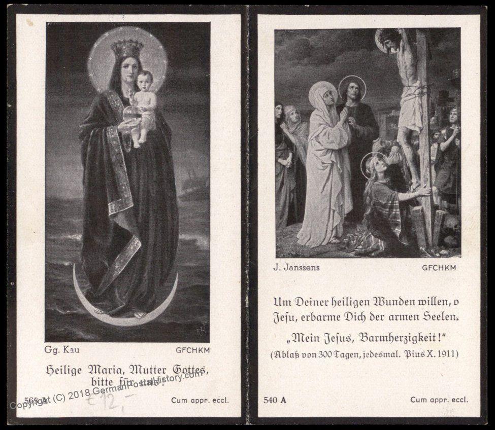 3rd Reich Waffen SS Death Card Mourning Memorial 77147 | Europe ...