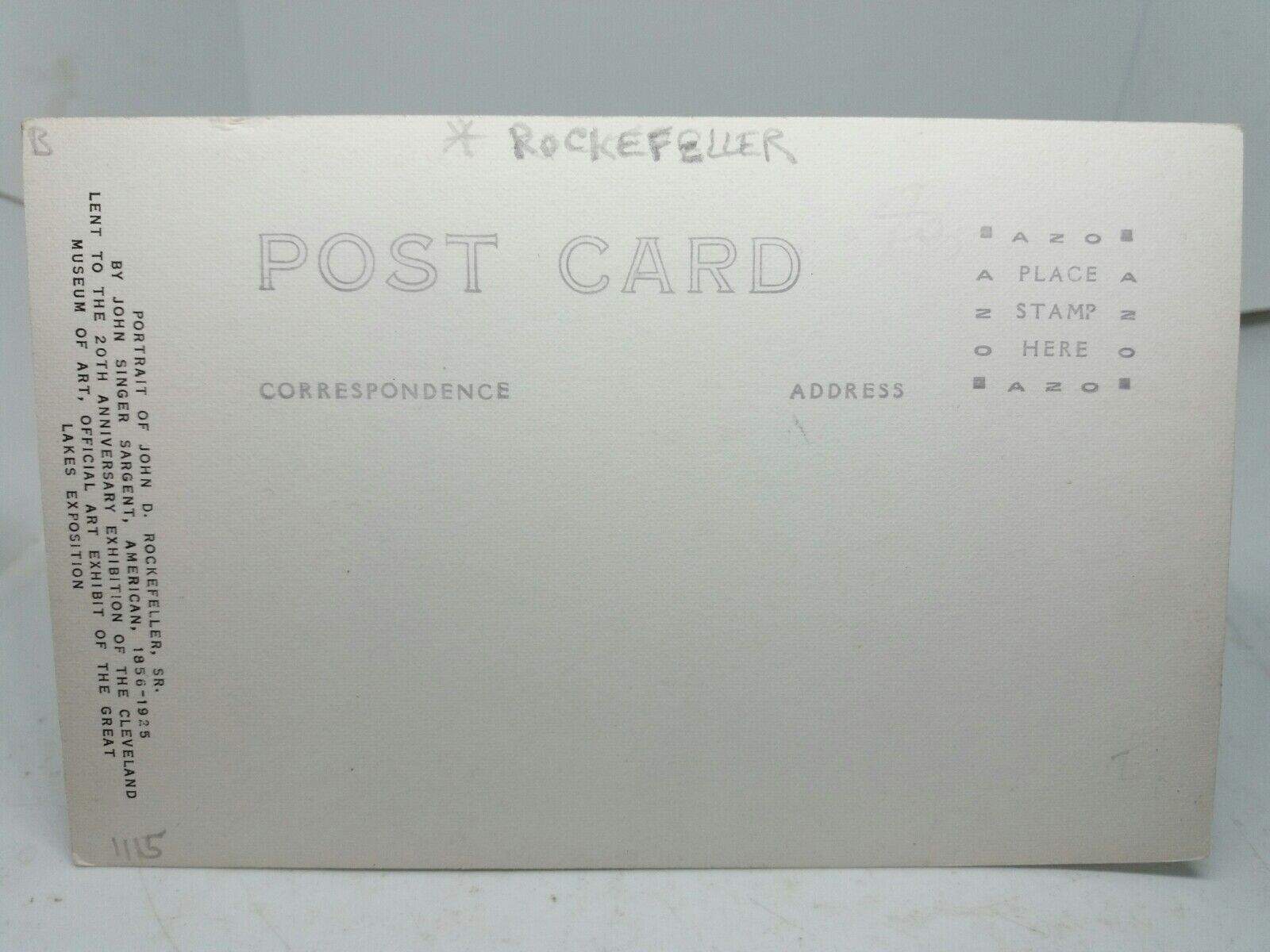 Portrait of John D Rockefeller Sr By John Singer Sargent Rare Vintage ...