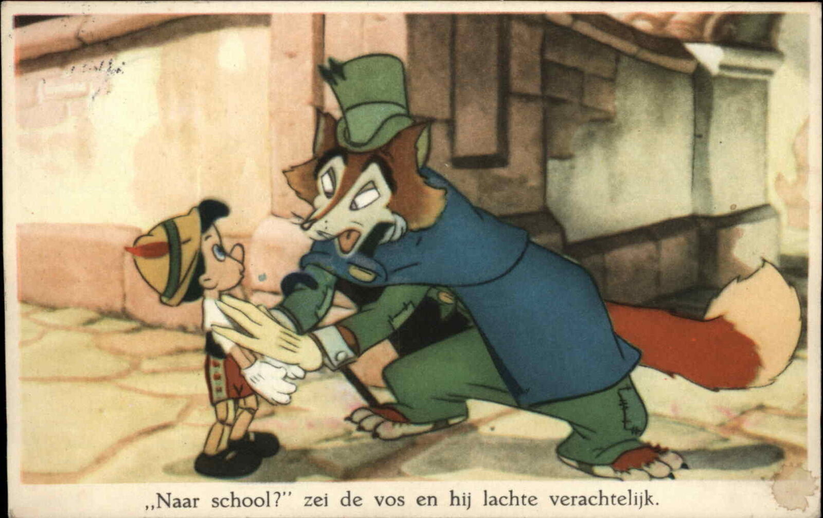 Walt Disney Pinocchio and Fox Dutch Language Film Scene Vintage ...