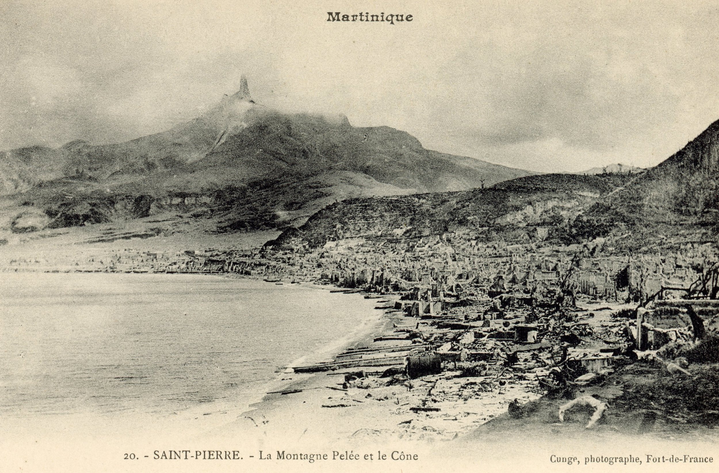 RPPC 1902 set of Mt Pelee Explosion and destruction of St-Pierre, Martinique | Latin & South ...