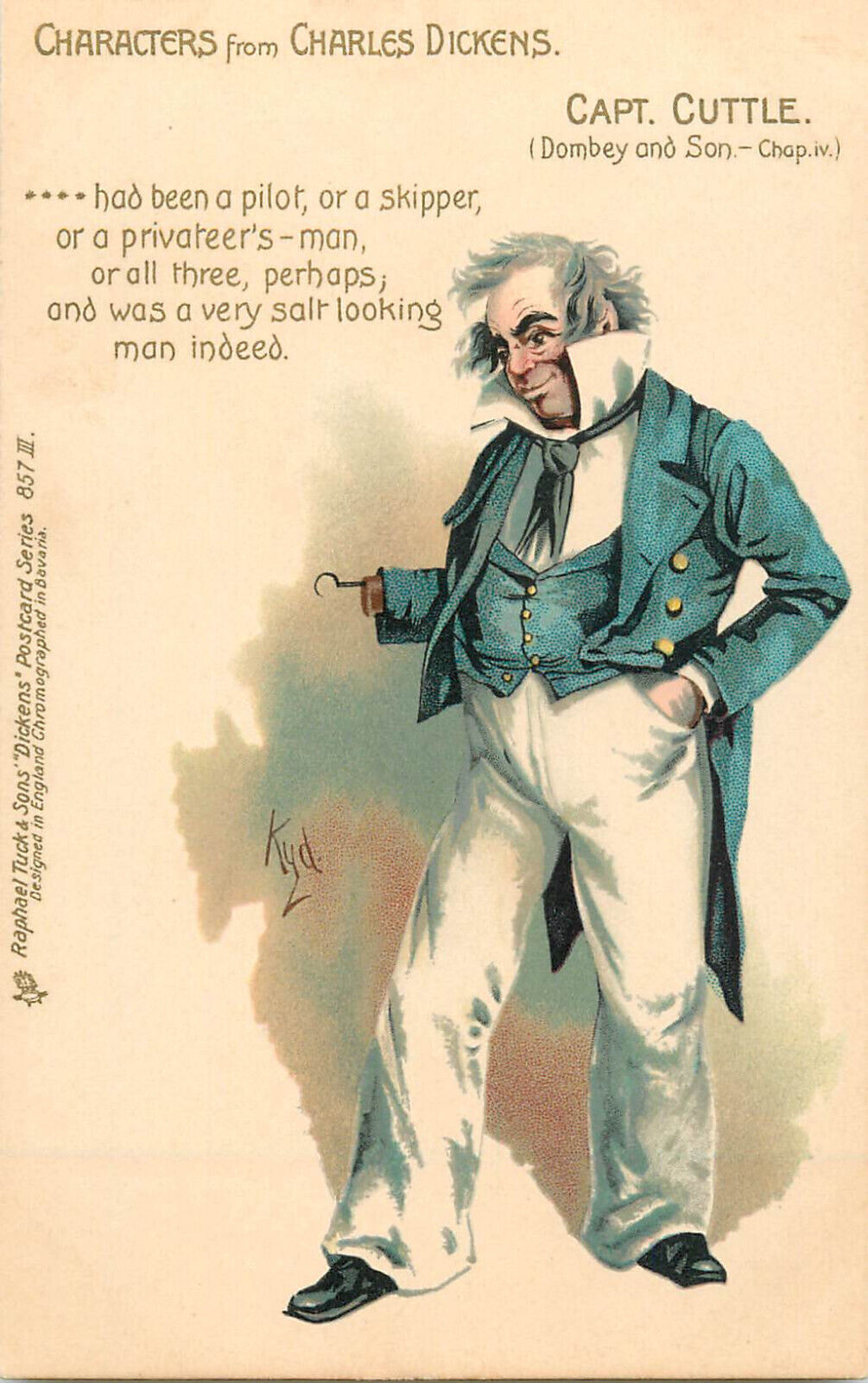 Characters from Charles Dickens - Captain Cuttle caricature artist ...