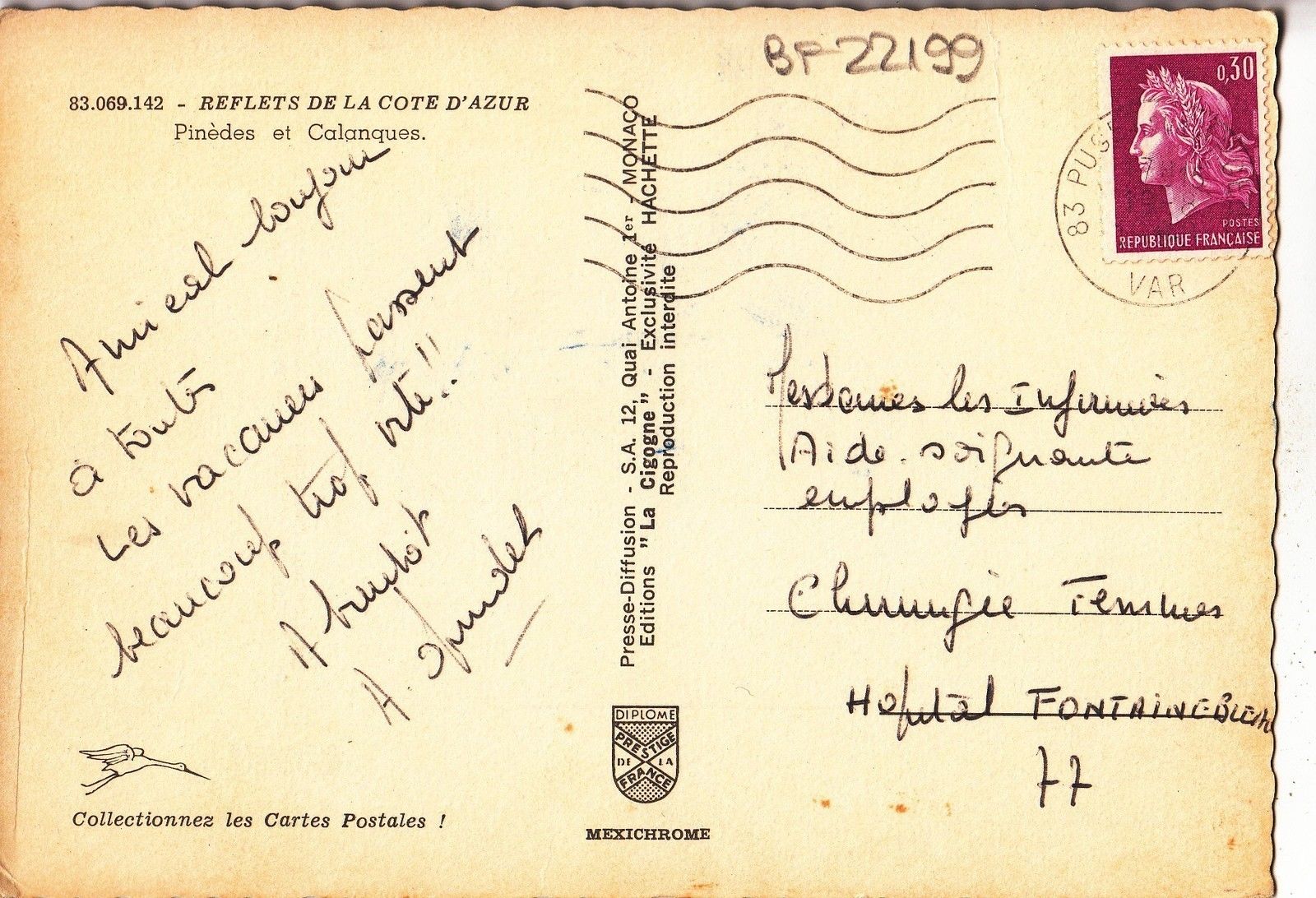 BF22199 pinedes et calanques cote d azur france front/back image ...