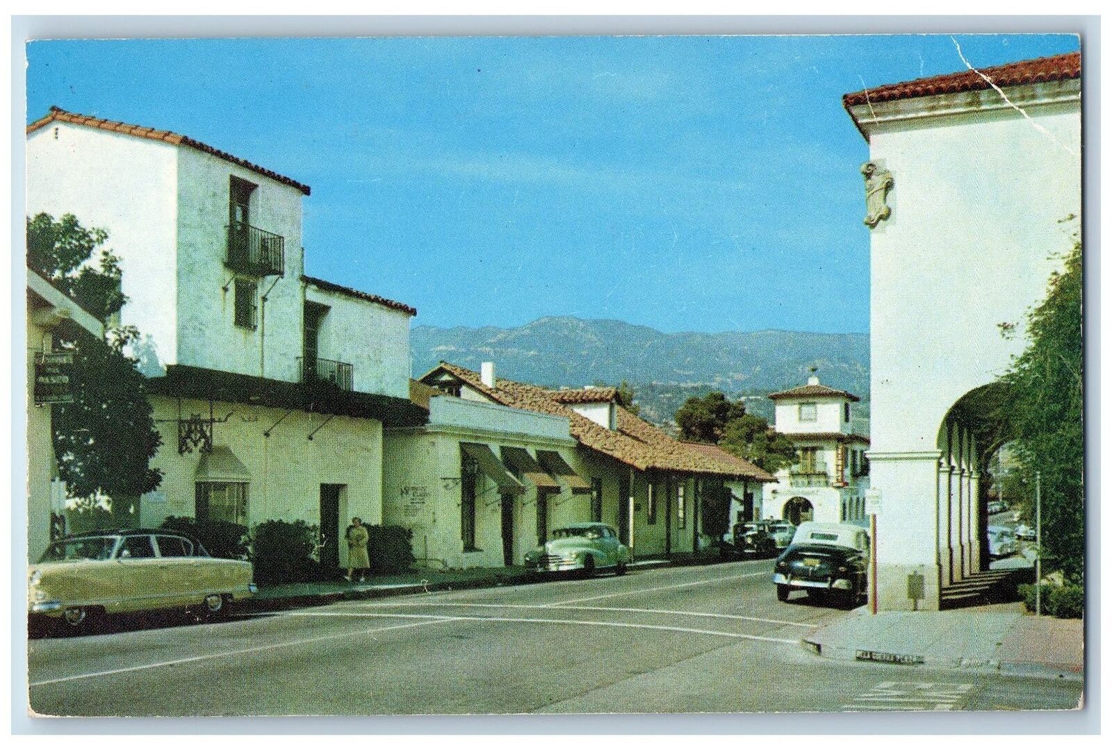 Santa Barbara California CA Postcard Historic De La Guerra Street ...
