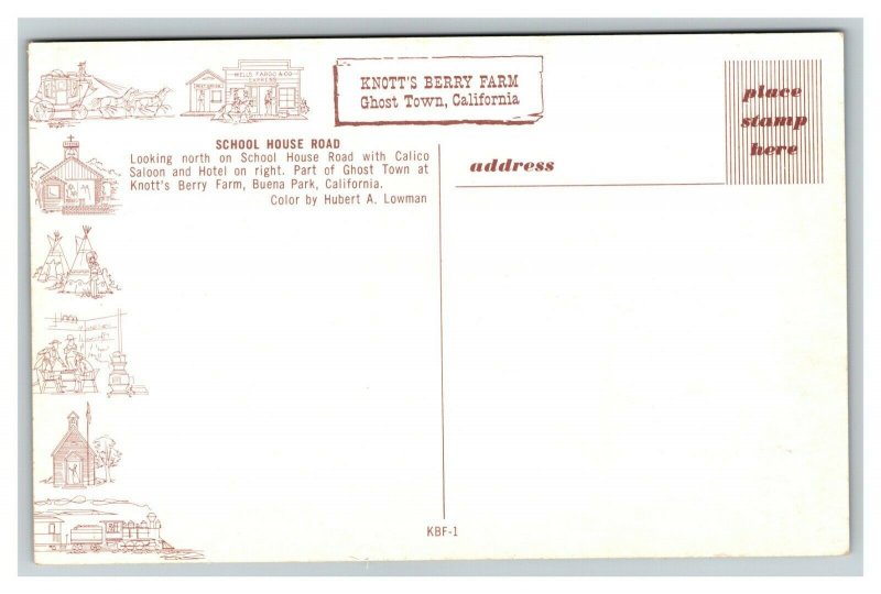 Vintage 1960's Postcard Knott's Berry Farm School House Rd Buena Park ...
