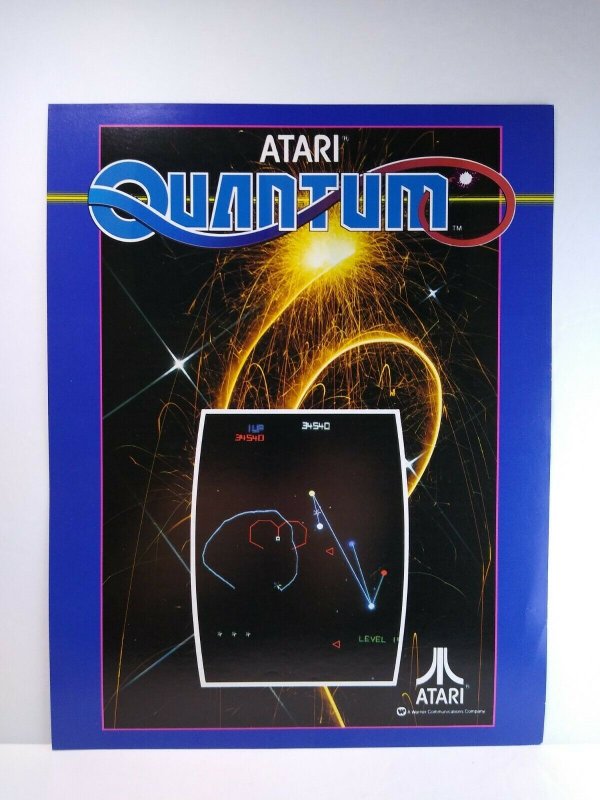 Quantum Arcade Flyer 1982 Original Vintage Video Game Art Retro 8.5" x ...