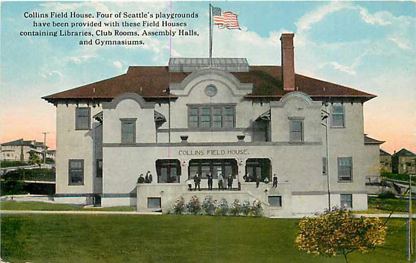 WA, Seattle, Washington, Collins Field House, Entrance View, Teich No R ...