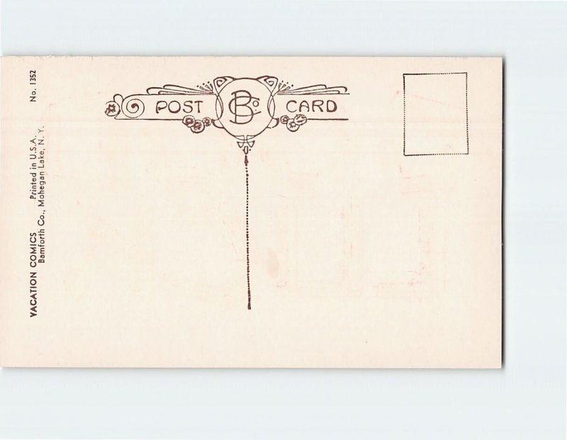 Postcard Good Luck, Here's A Greeting That'll Take A Bit Of Licking w ...