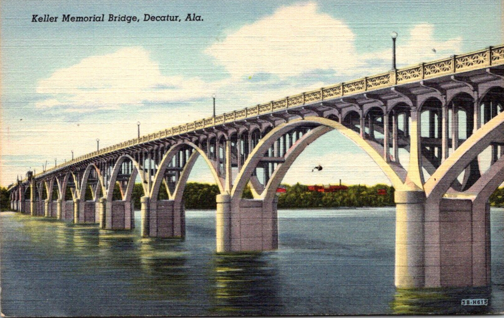 Alabama Decatur Keller Memorial Bridge Curteich | United States ...