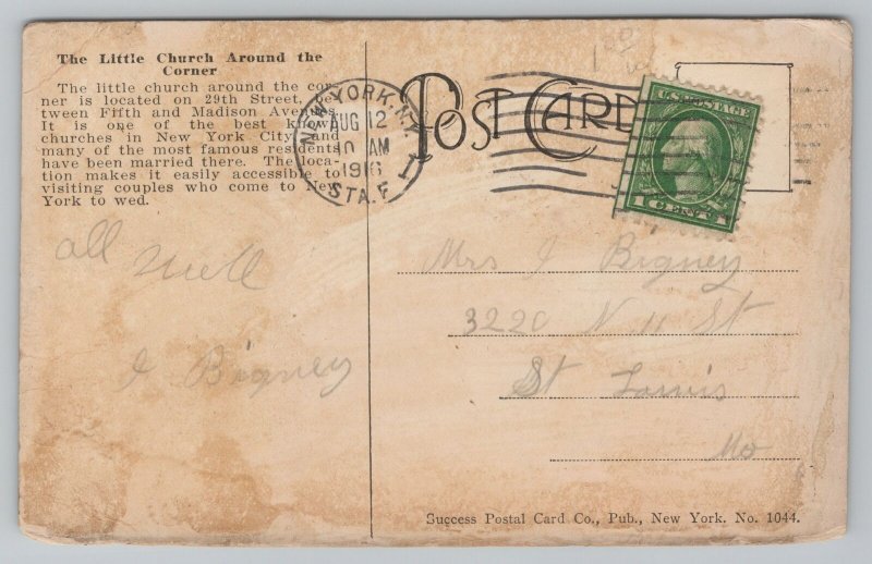 New York City~Little Church Around the Corner~Vintage Postcard | United ...