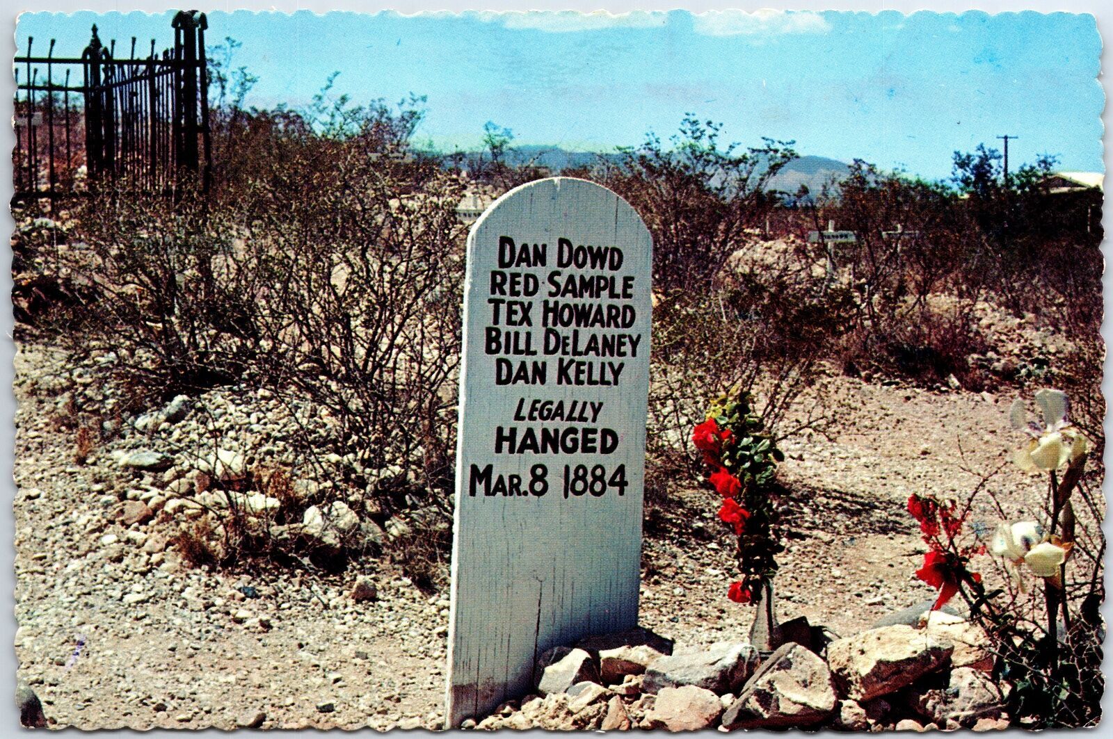 Vintage Continental Size Postcard Graves at Boothill Graveyard ...