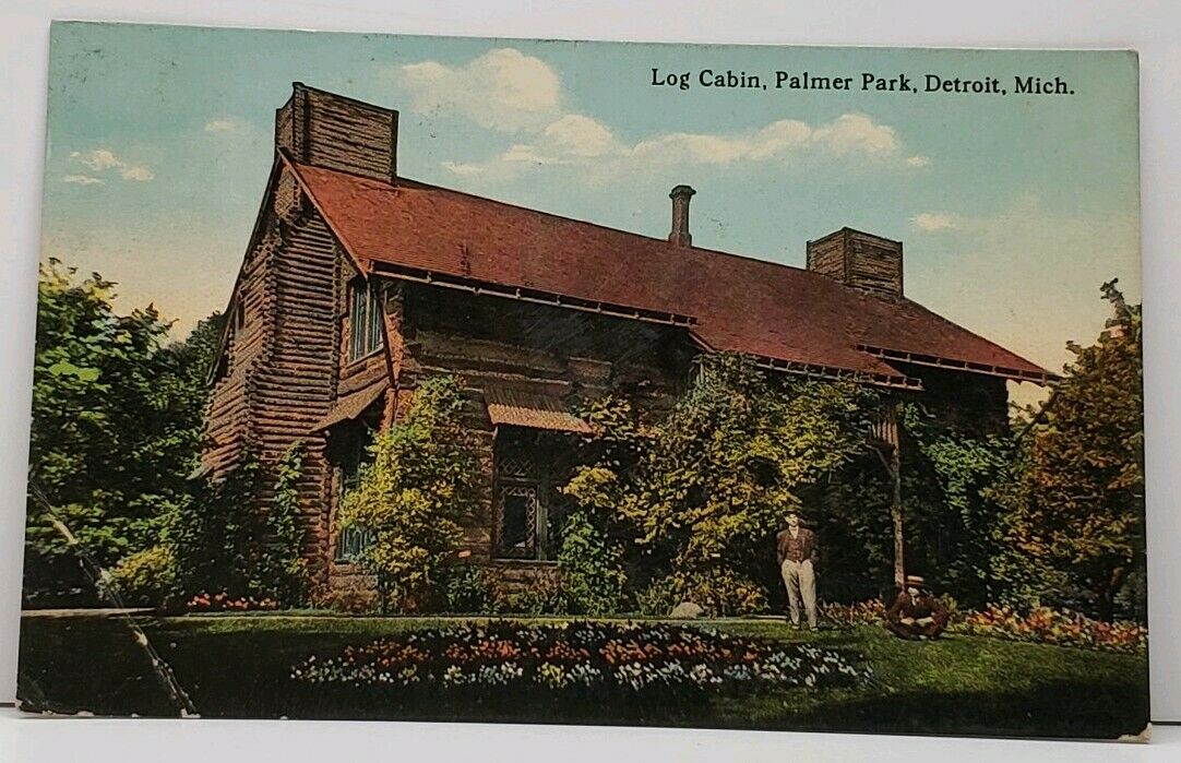 Detroit Michigan Log Cabin Palmer Park 1914 Postcard H2 | United States ...