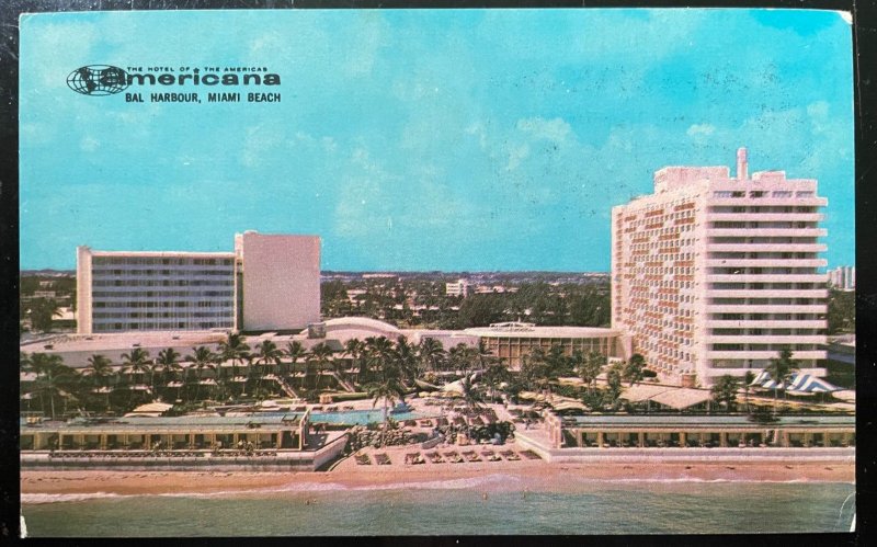 Vintage Postcard 1960's Americana Hotel, Bal Harbour, Miami Beach ...