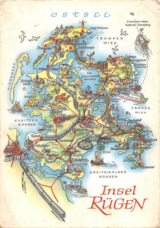 BT13804 Insel Rugen map cartes geographiques ostsee Germany | Europe ...