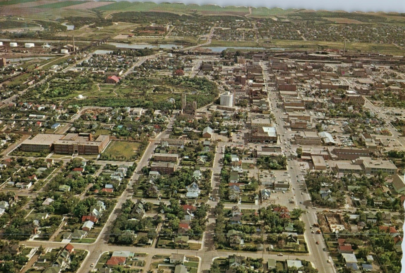 A Birds Eye View Of Moose Jaw Saskatchewan Canada Postcard | Canada ...