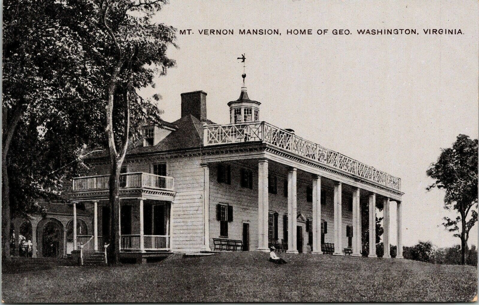 Mt Vernon Mansion Home George Washington Virginia VA Antique Germany ...