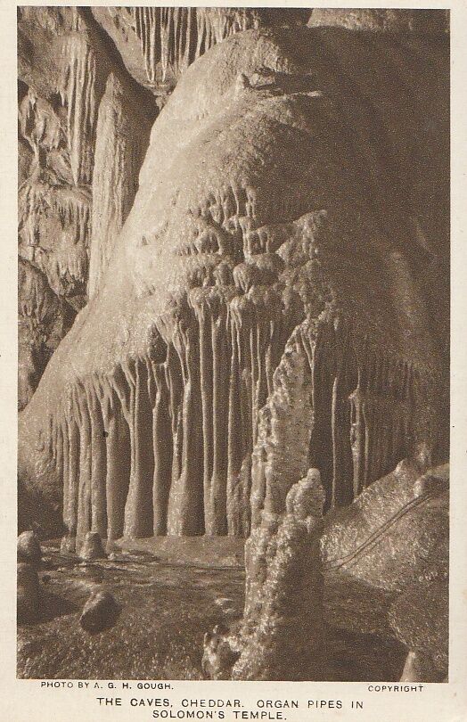 Somerset Postcard - The Caves - Cheddar - Organ Pipes in Solomon's ...