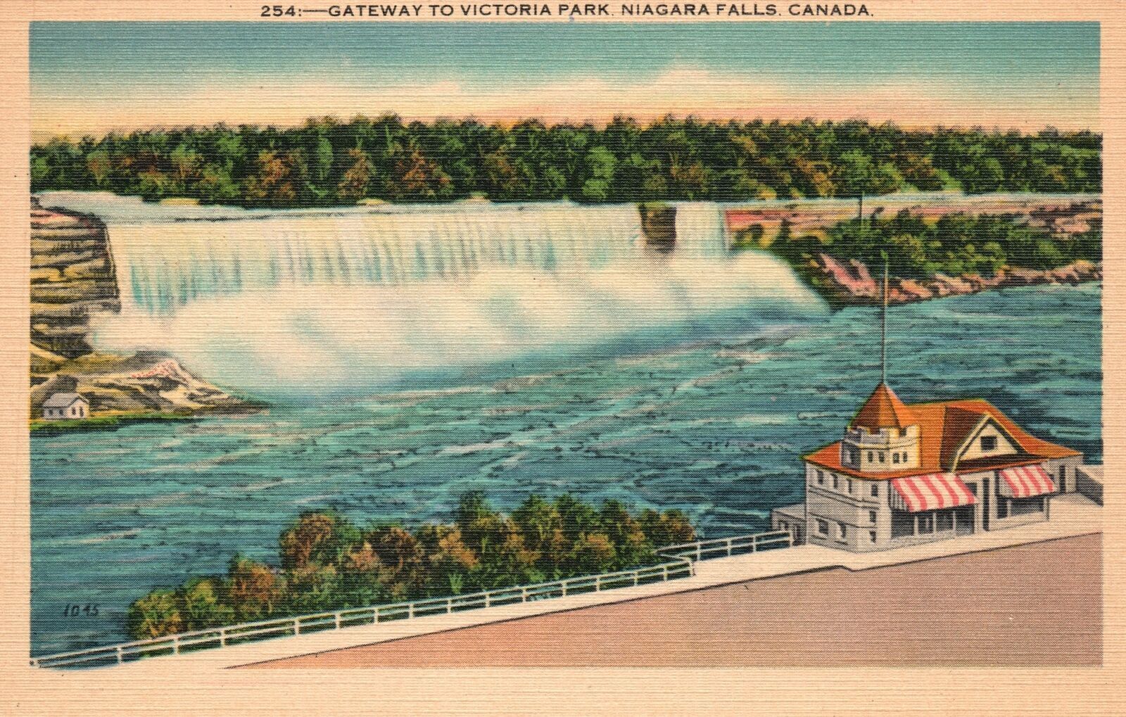 Vintage Postcard 1930's Gateway To Victoria Park Niagara Falls Canada ...