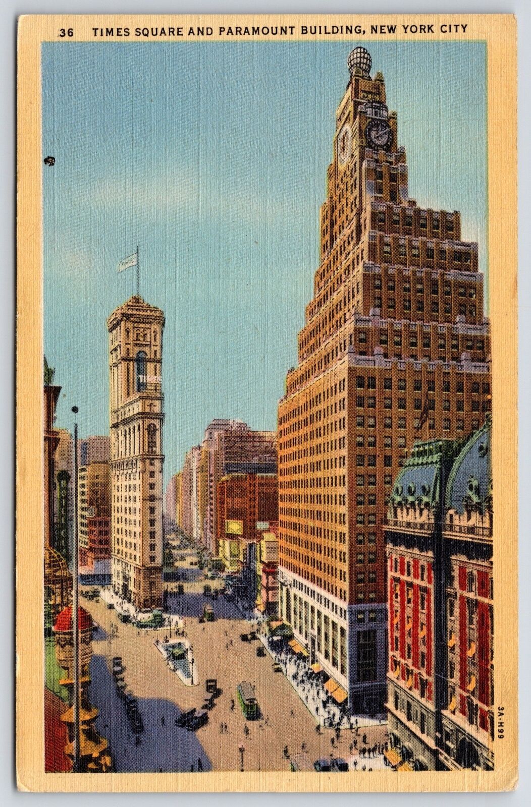 1945 Times Square And Paramount Building New York City Broadway Posted ...