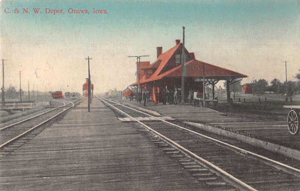 Onawa Iowa Train Station Vintage Postcard AA30980 | Europe - France ...