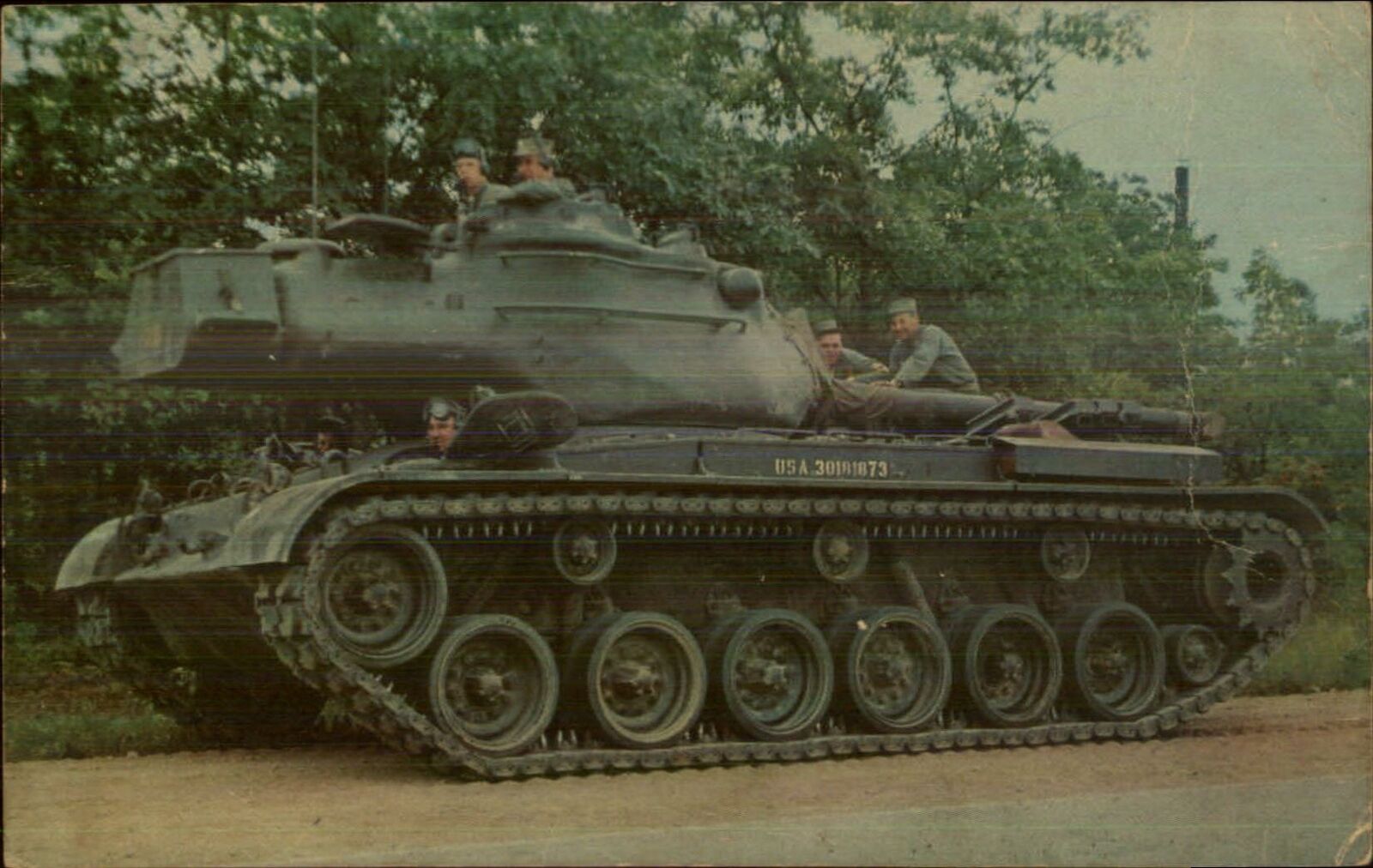 US Army Post-WWI M47 Tank in Action Camp Drum NY Postcard | Topics ...